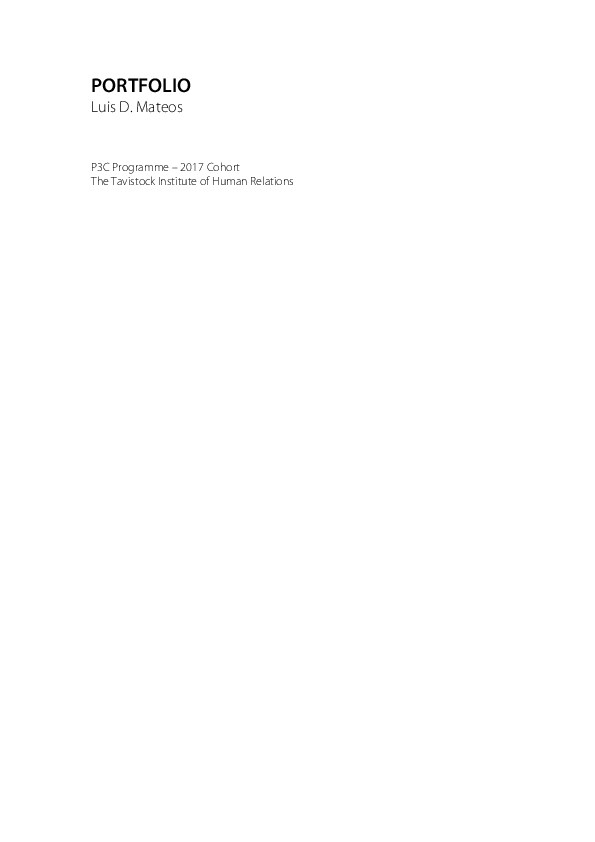 (PDF) Portfolio for Practitioner Certificate in Consulting and Change