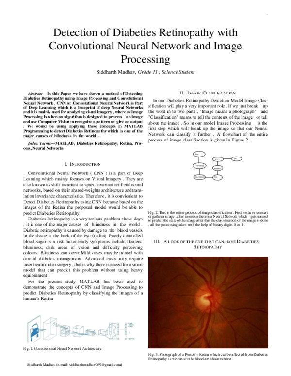 (PDF) Detection of Diabeties Retinopathy with Convolutional Neural ...