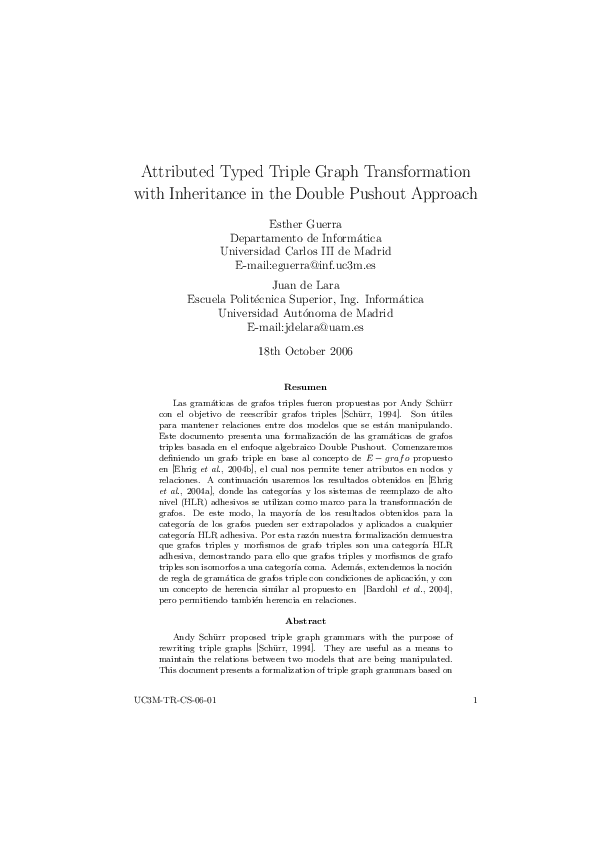 Pdf Attributed Typed Triple Graph Transformation With Inheritance In