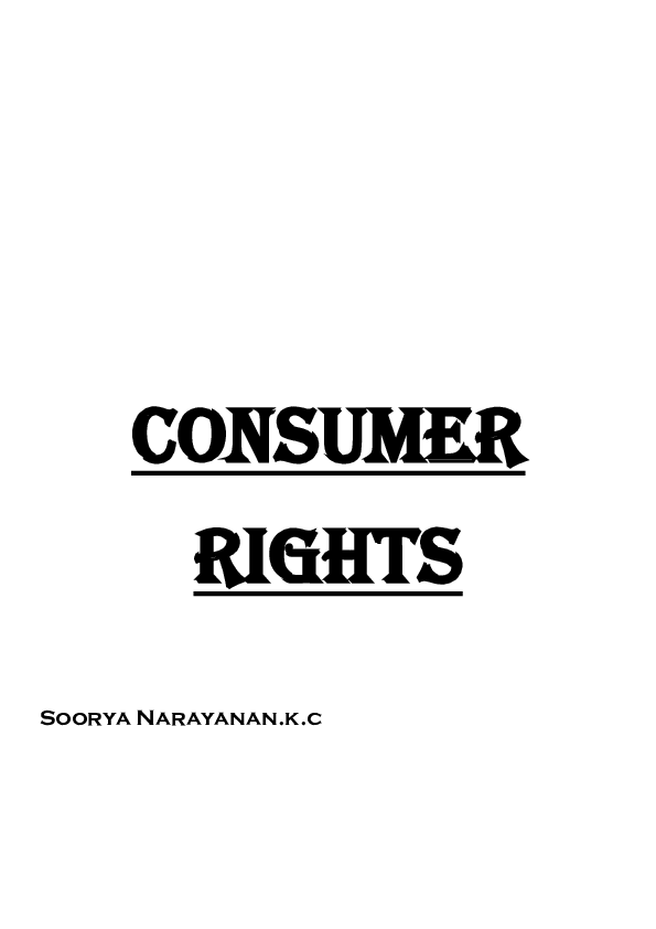(PDF) Consumer rights and consumer protection