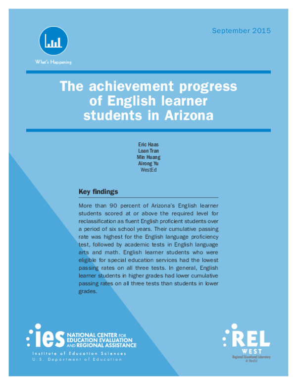 (PDF) The achievement progress of English learner students in Arizona ...