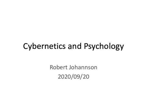 (PDF) Cybernetics and Psychology