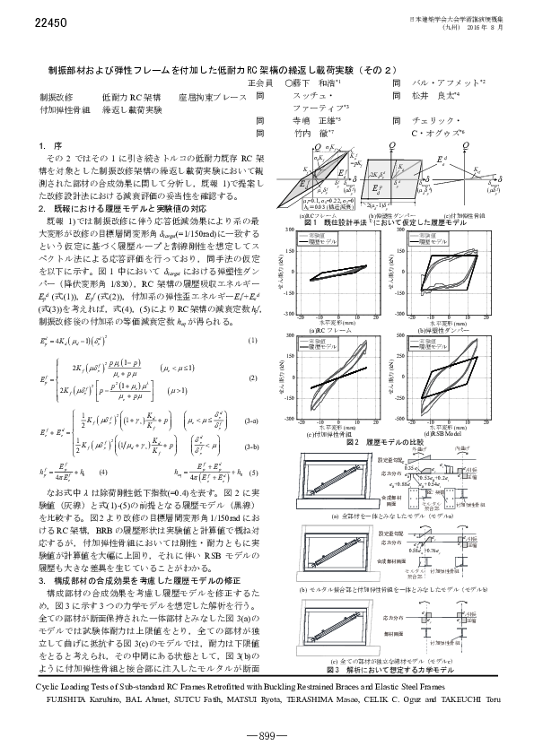Pdf Cyclic Loading Tests Of Sub Standard Rc Frames Retrofitted With Buckling Restrained Braces