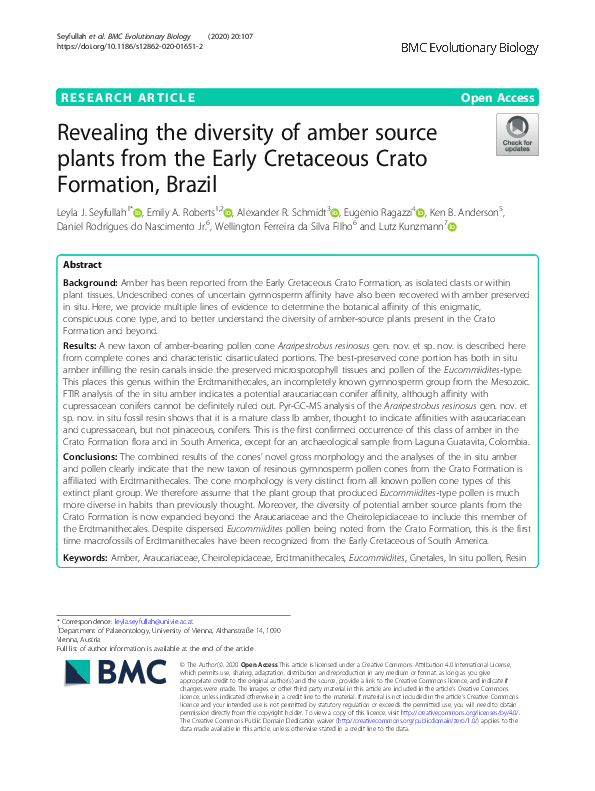 (PDF) Revealing the diversity of amber source plants from the Early ...