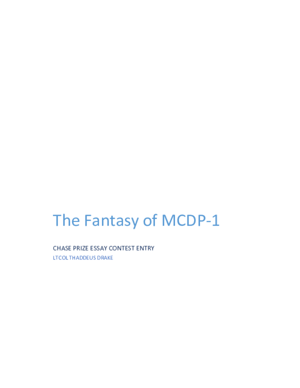 (PDF) The Fantasy of MCDP-1
