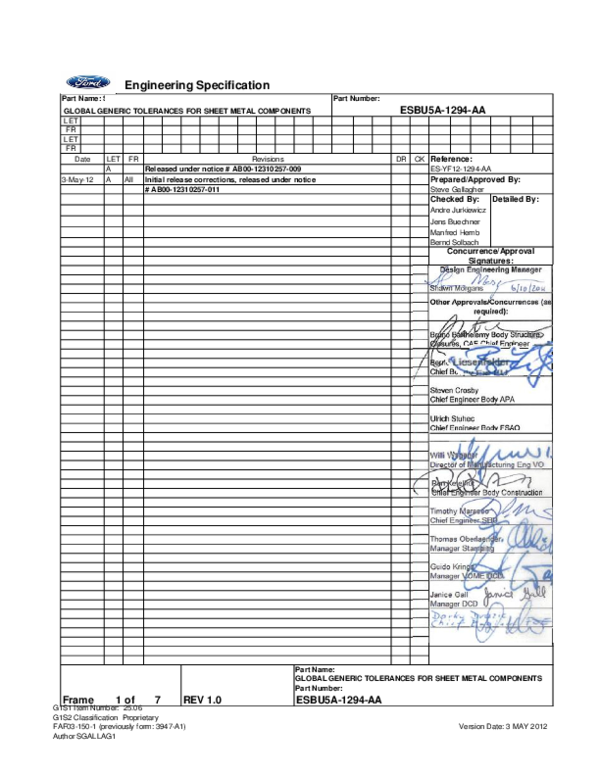 (PDF) Frame 1 of 7 REV 1.0 Design Engineering Manager Engineering ...