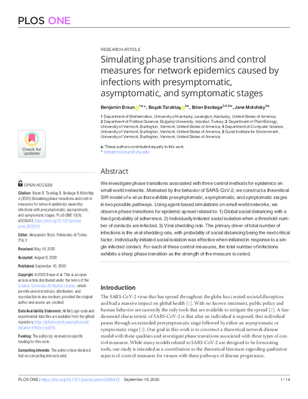 (PDF) Simulating phase transitions and control measures for network epidemics caused by ...