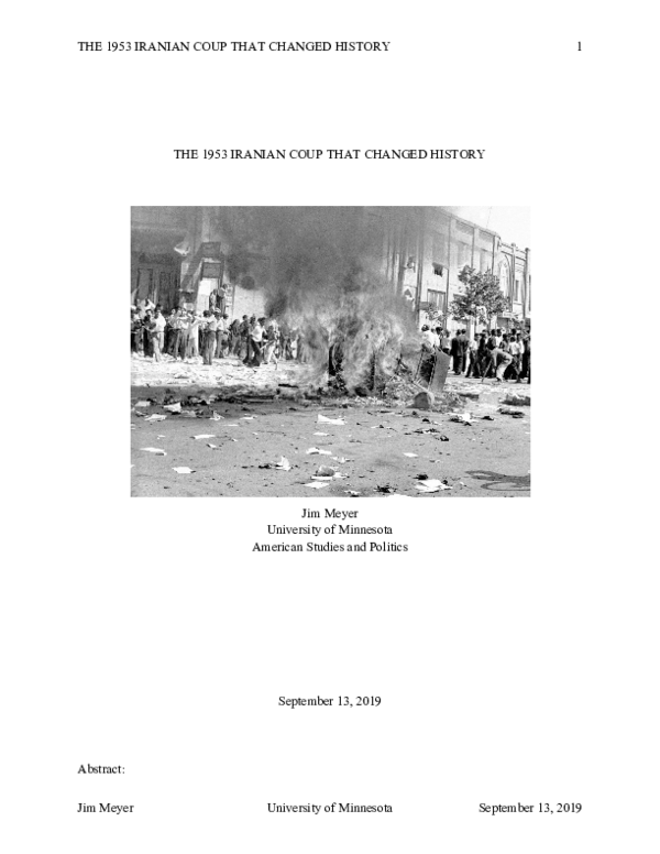 (DOC) THE 1953 IRANIAN COUP THAT CHANGED HISTORY