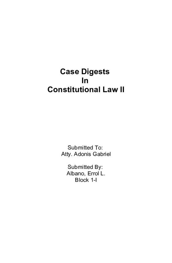(PDF) Case Digests In Constitutional Law II