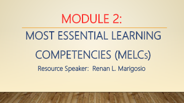 (PDF) MODULE 2: MOST ESSENTIAL LEARNING COMPETENCIES (MELCS) Resource ...