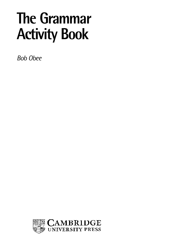 (PDF) The Grammar Activity Book