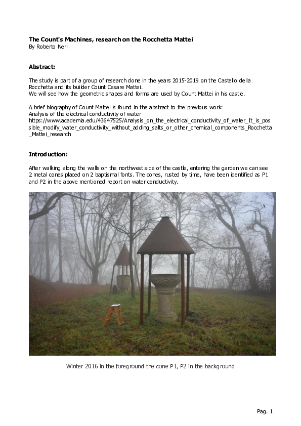 (PDF) The Count's Machines, research on the Rocchetta Mattei