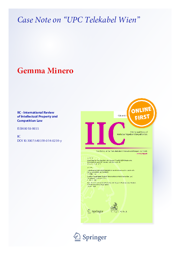 (PDF) "Website-blocking orders are compatible with EU Law: UPC ...