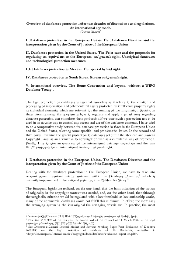 copyright in databases