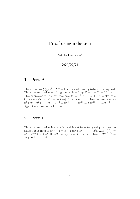 (PDF) discrete math - proof by induction example