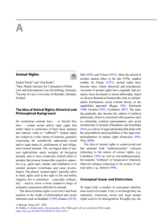 (PDF) Animal Rights