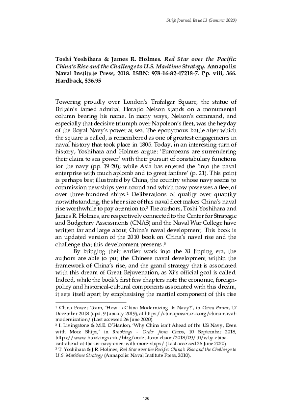 (PDF) Red Star over the Pacific: China’s Rise and the Challenge to U.S ...