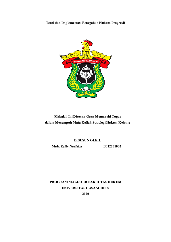 Teori Dan Implementasi Penegakan Hukum Progresif
