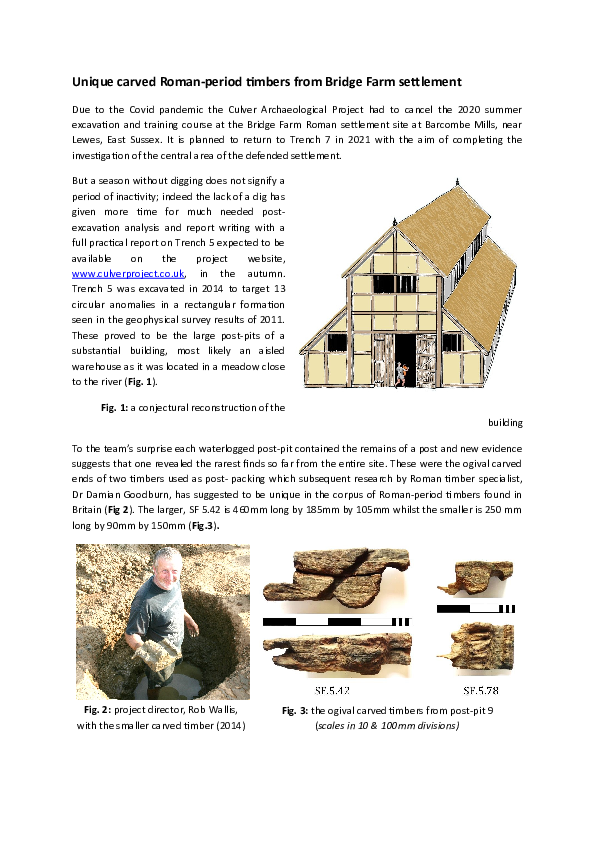 (DOC) Rare Roman-period timbers from Bridge Farm Settlement | David ...