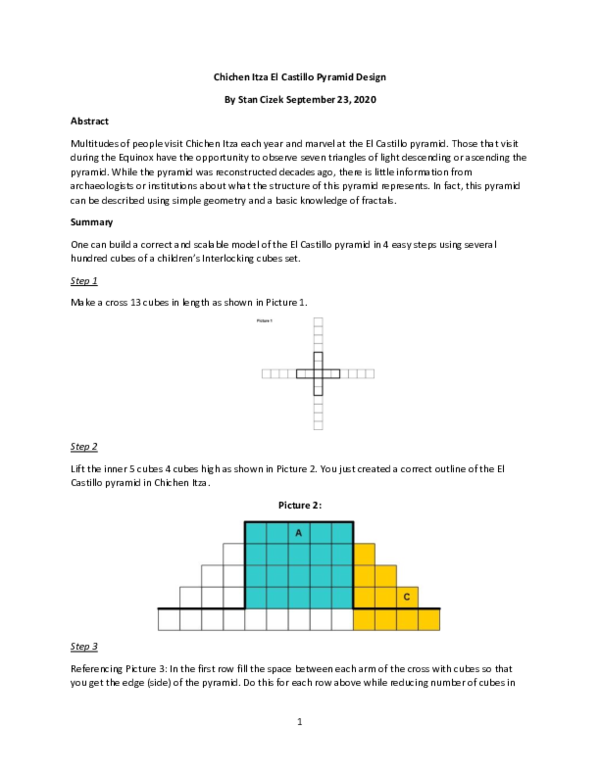 (PDF) Chichen Itza El Castillo Pyramid Design