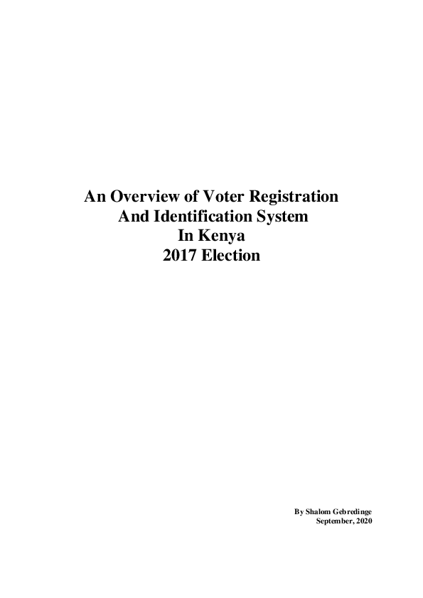 (PDF) An Overview of Voter Registration And Identification System In ...