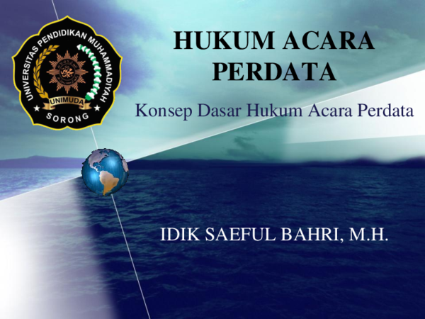 (PDF) HUKUM ACARA PERDATA - PERTEMUAN 1