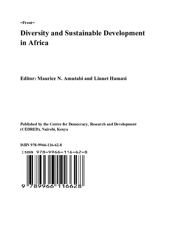 (DOC) Diversity and Sustainable Development in Africa by Maurice ...