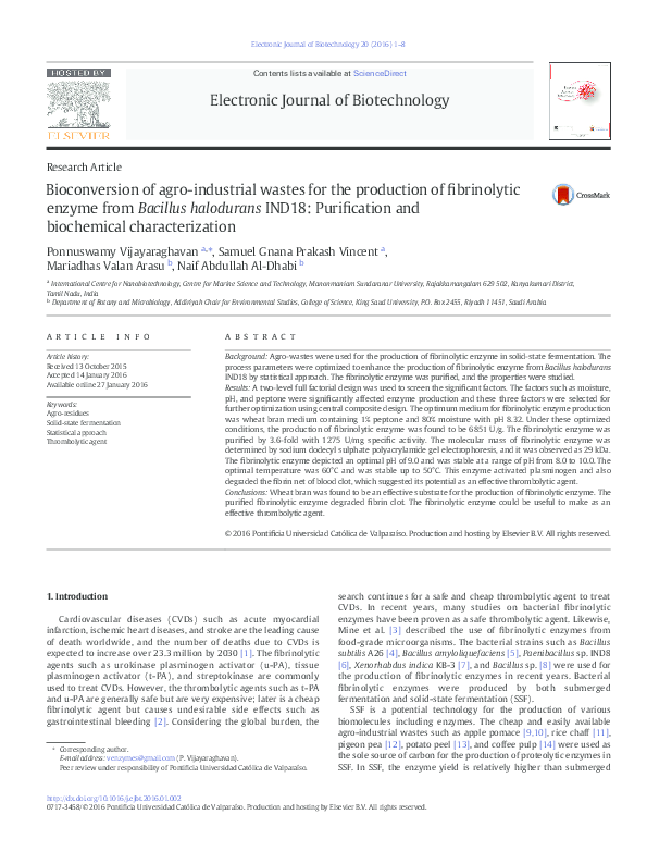 (PDF) Bioconversion of agro-industrial wastes for the production of ...