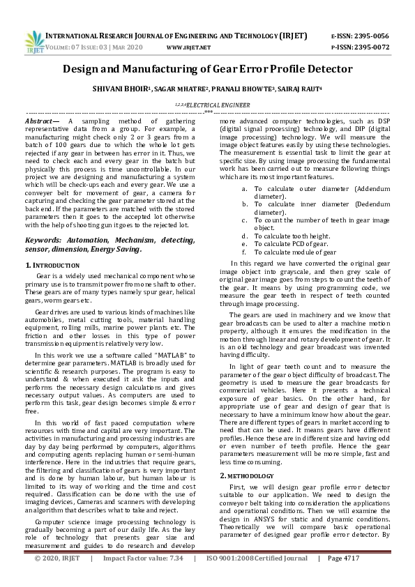 (PDF) IRJET- INTERNATIONAL RESEARCH JOURNAL OF ENGINEERING AND ...