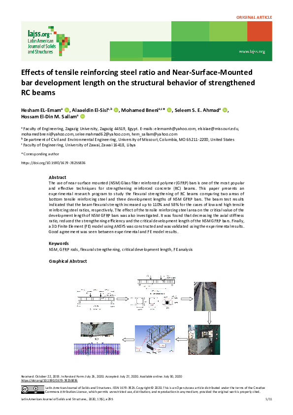 (PDF) Effects of tensile reinforcing steel ratio and Near-Surface ...