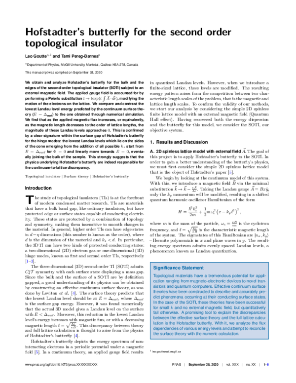 (PDF) Hofstadter's butterfly for the second order topological insulator