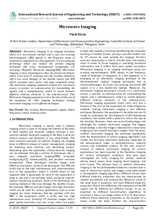 (PDF) Microwave Imaging