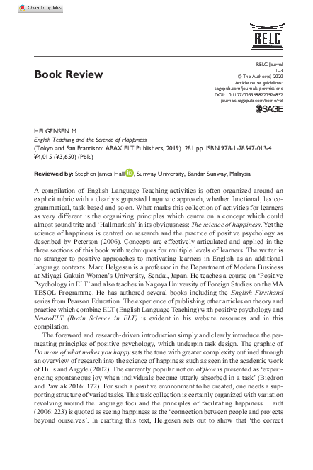 (PDF) Hall S J RELC Journal June Marc Helgensen review