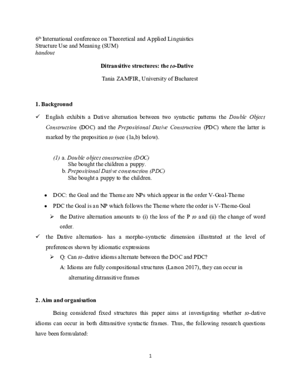 (DOC) Ditransitive structures