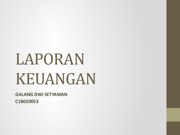 (PPT) PPT LAPORAN KEUANGAN