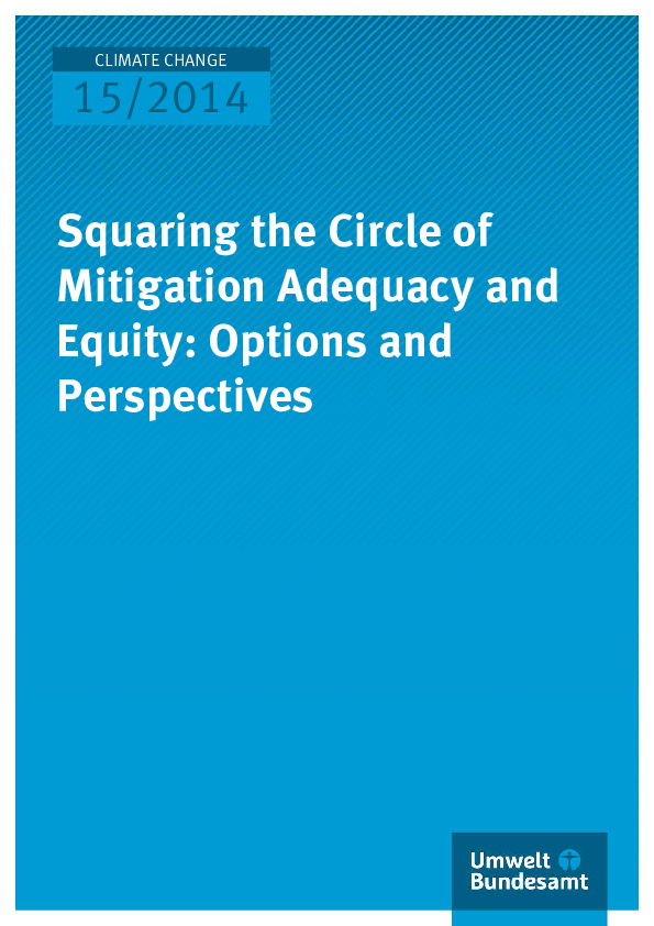 (PDF) Squaring the Circle of Mitigation Adequacy and Equity: Options ...