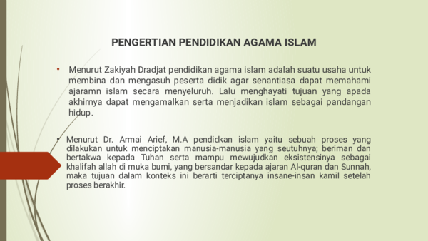 (PPT) PENGERTIAN PENDIDIKAN AGAMA ISLAM
