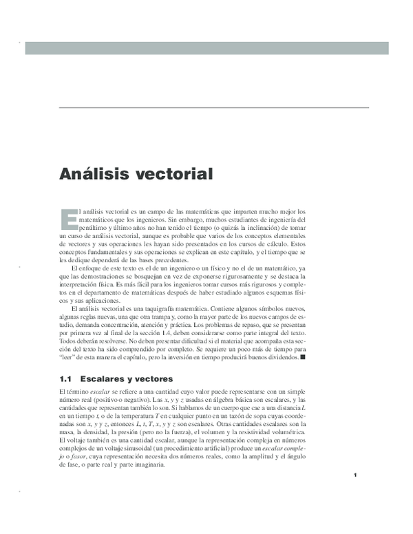 (PDF) Análisis vectorial