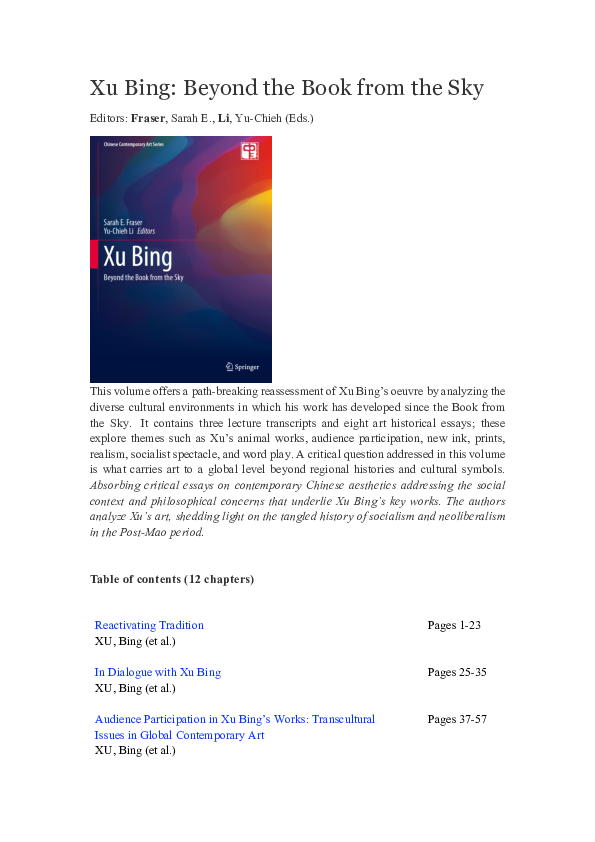 (PDF) Xu Bing: Beyond the Book from the Sky