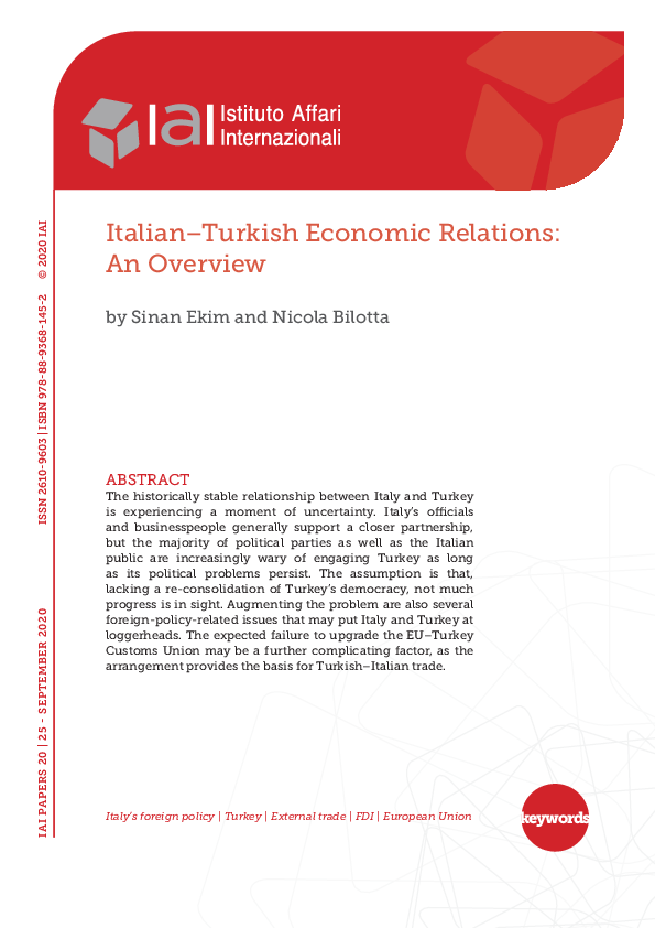(PDF) Italian-Turkish Economic Relations: An Overview