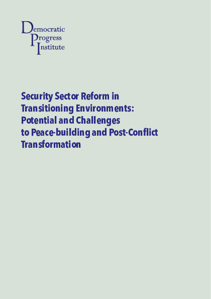 (PDF) Security Sector Reform in Transitioning Environments: Potential ...