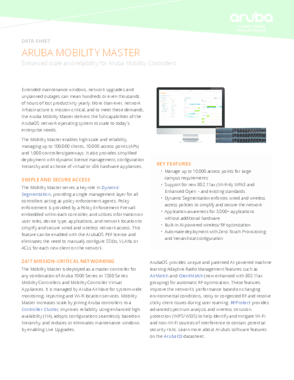 (PDF) DATA SHEET-Mobility Master