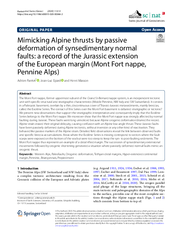(PDF) Mimicking Alpine thrusts by passive deformation of synsedimentary ...