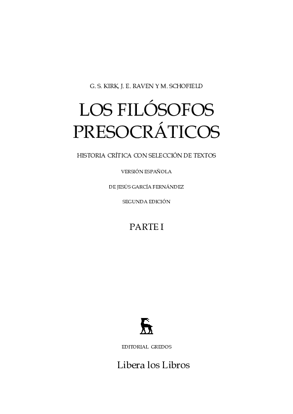 (PDF) LOS FILÓSOFOS PRESOCRÁTICOS 1