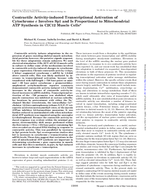 (PDF) Contractile Activity-induced Transcriptional Activation of ...