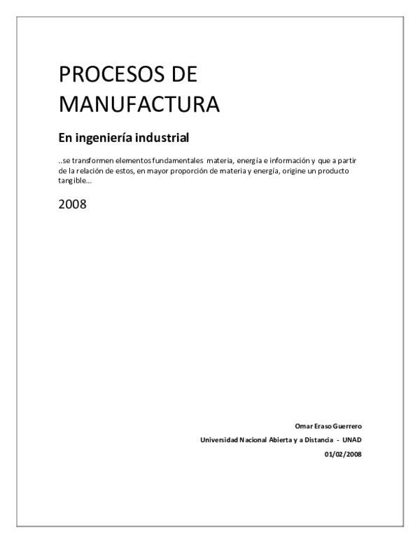 (PDF) PROCESOS DE MANUFACTURA