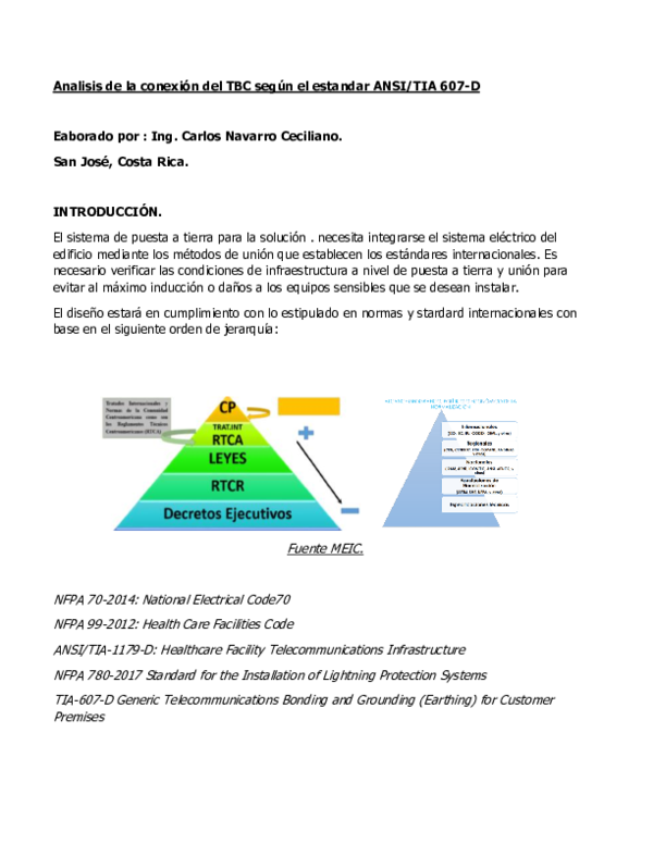 (PDF) Analisis de la conexión del TBC según el estandar ANSI/TIA 607-D ...