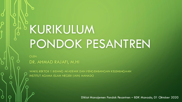 (PDF) KURIKULUM PONDOK PESANTREN