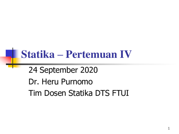 (PDF) Statika -Pertemuan IV