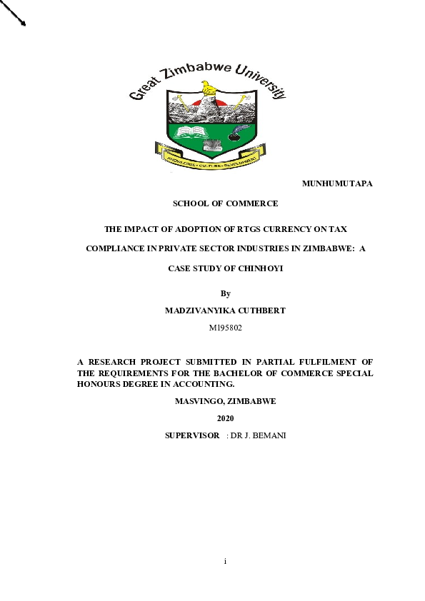 (DOC) Madzivanyika - Final Dissertation EDITED COPY